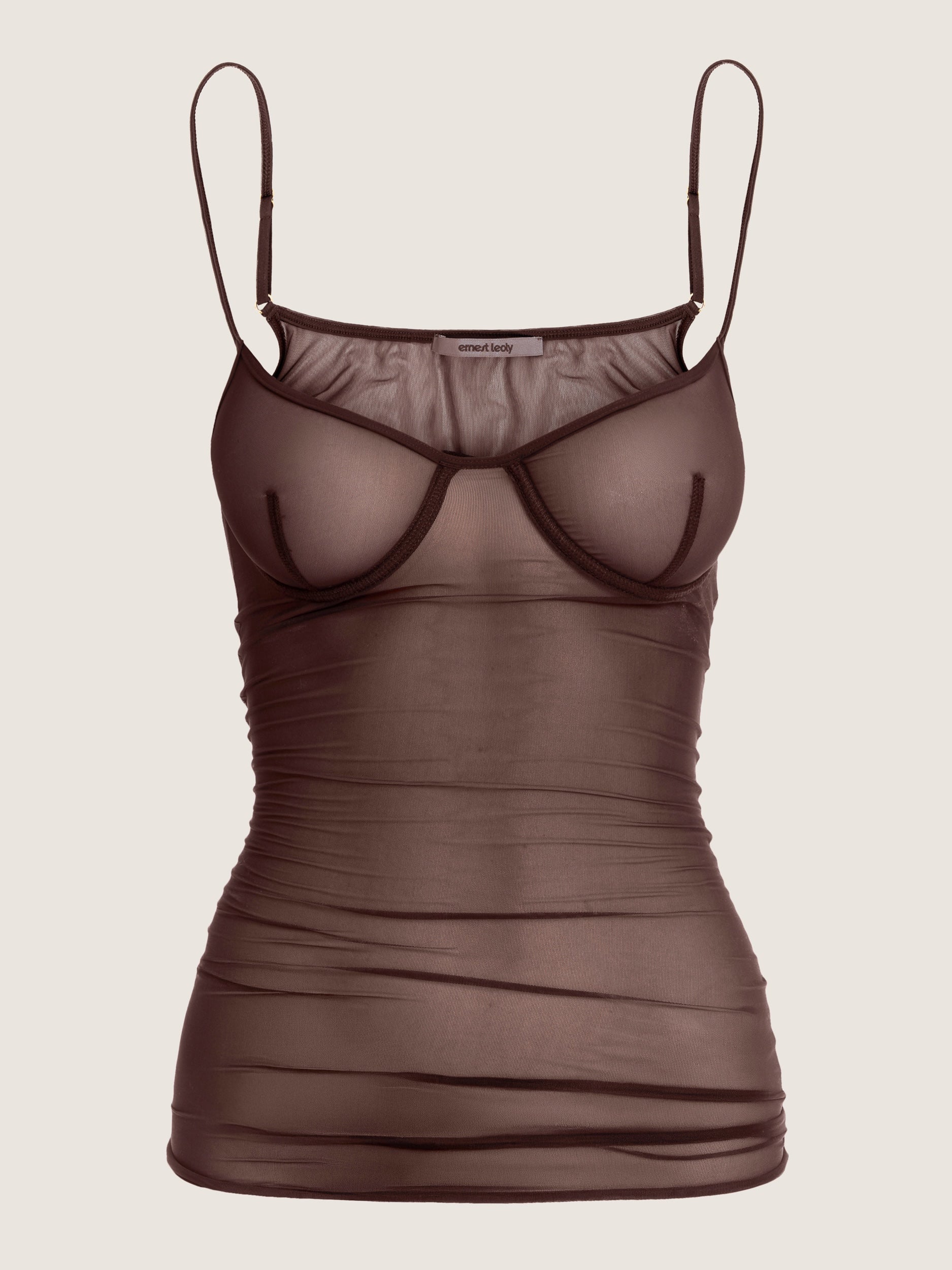 Long mesh lingerie tank top | Ernest Leoty